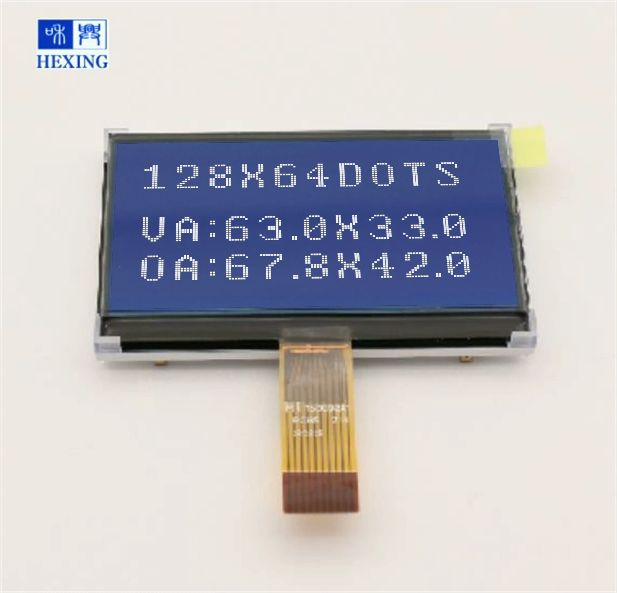 FPC Module 2.4 Inch 12864 COG LCD Display - STN Blue 10 Pin
