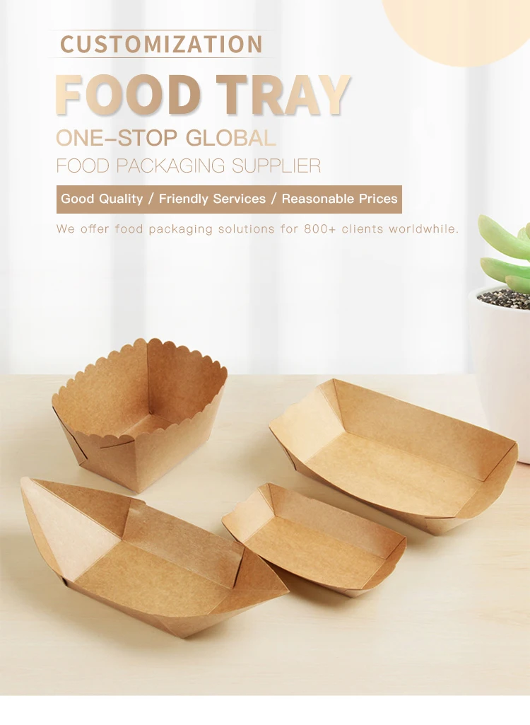 Custom Printed Disposable Paper Food Tray/fast Food Packing Box Hot Dog ...