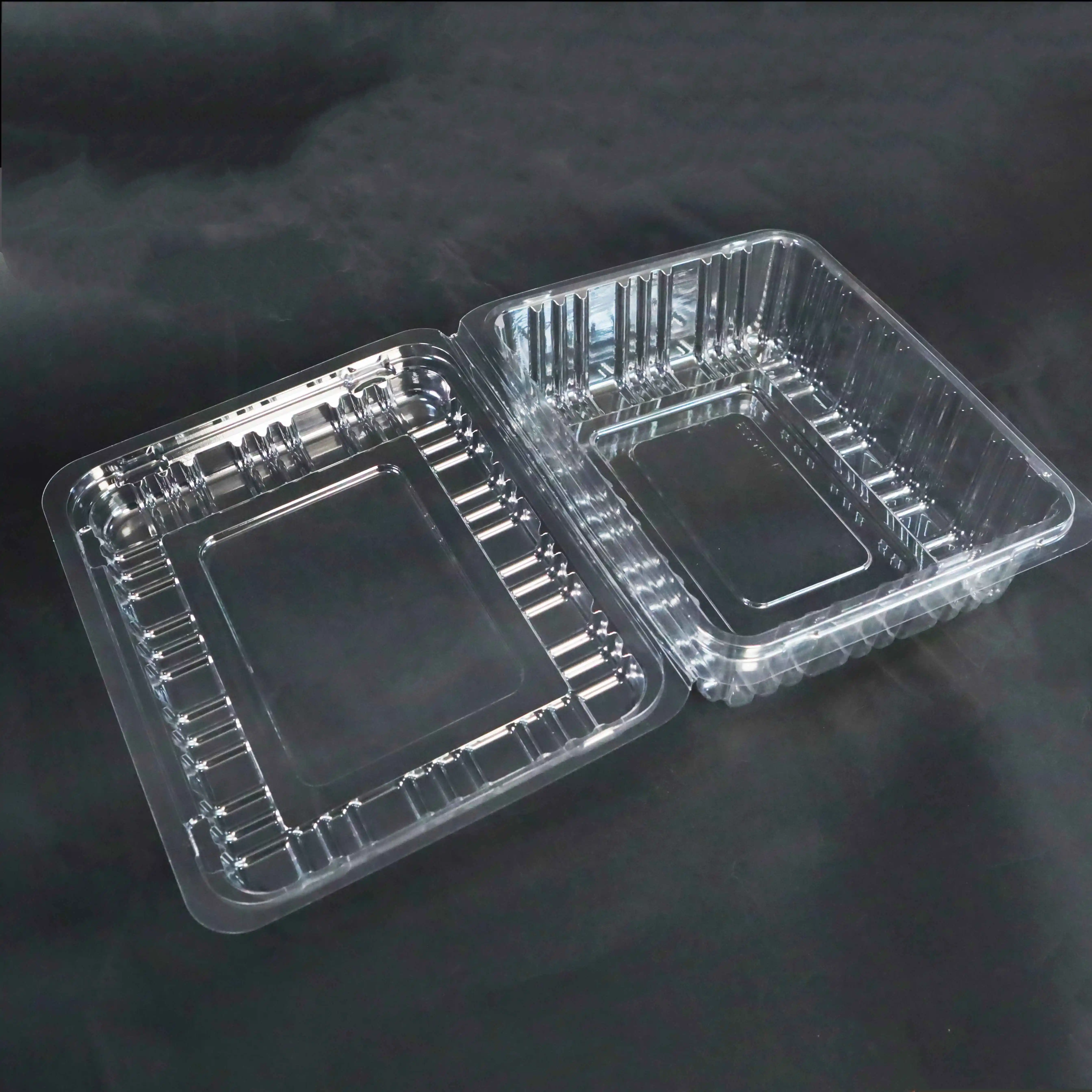 Customized Pet Plastic Transparent Sealed Box For Food Packaging For Meat Slices Biscuits Cheese ...