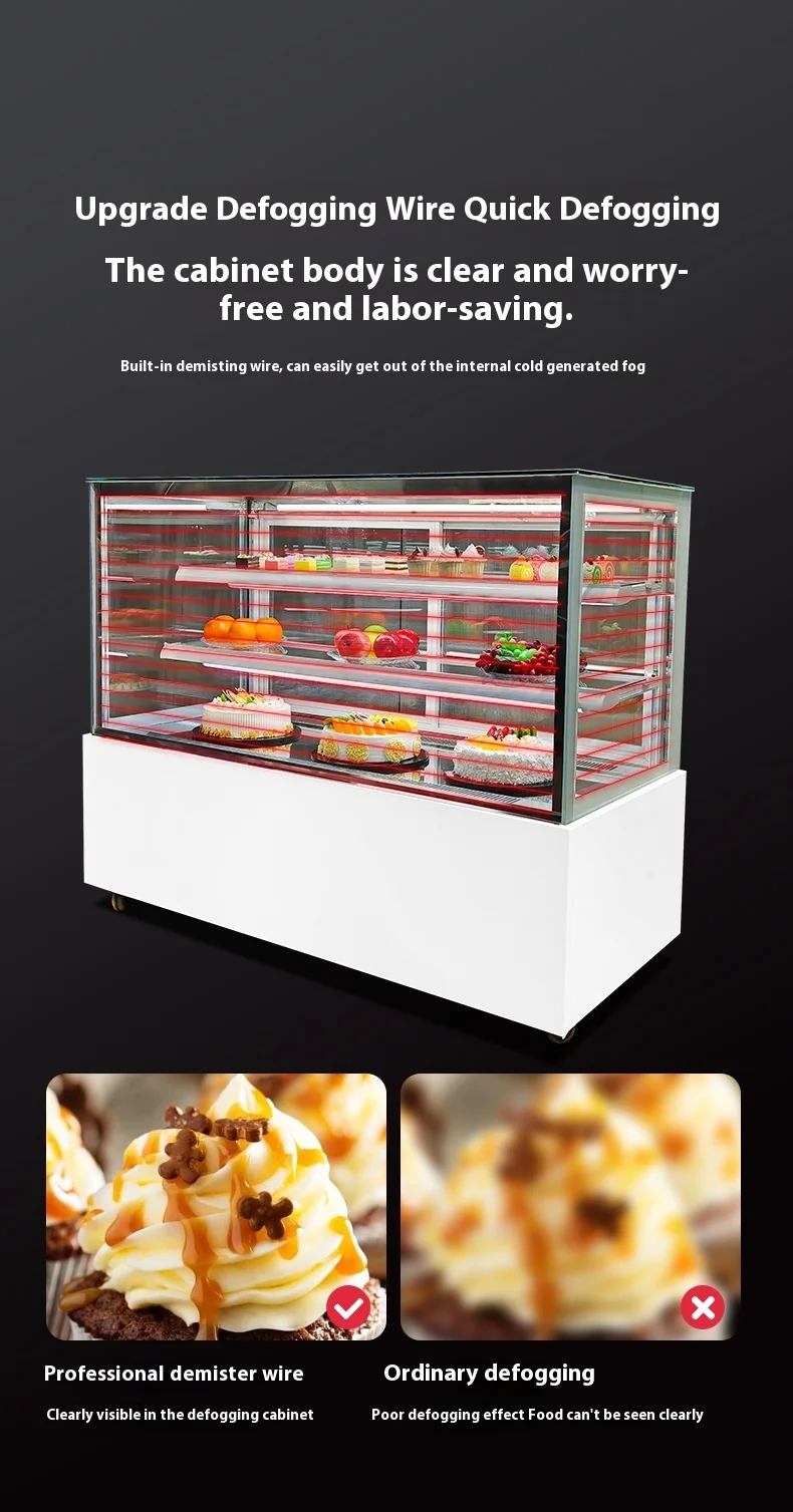 Factory Direct Cake Cooler Display Case Commercial Refrigerator Dessert ...