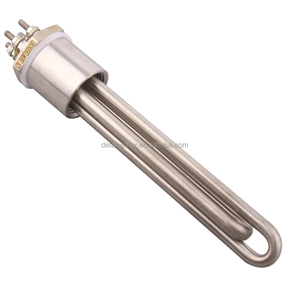 Water Dc Heating Element Immersion Electric Heater 12v 300w & Locknut ...