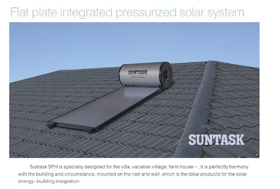 Suntask Pressure Flat Panel Solar Water Heater - Buy Suntask Pressure ...