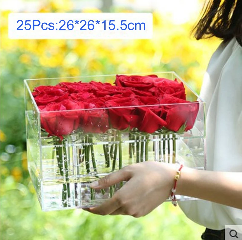 Luxury Flower Packaging Box Clear Plexiglass Acrylic Flower Box ...