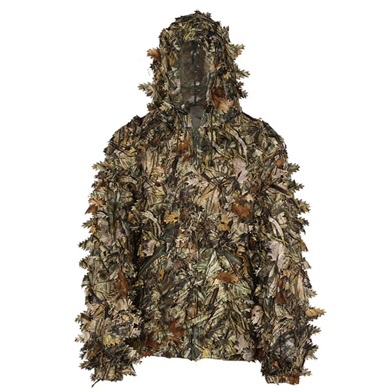 Outdoors Camouflage Suit Forest 3d Leaf Camouflage Ghillie Suit ...