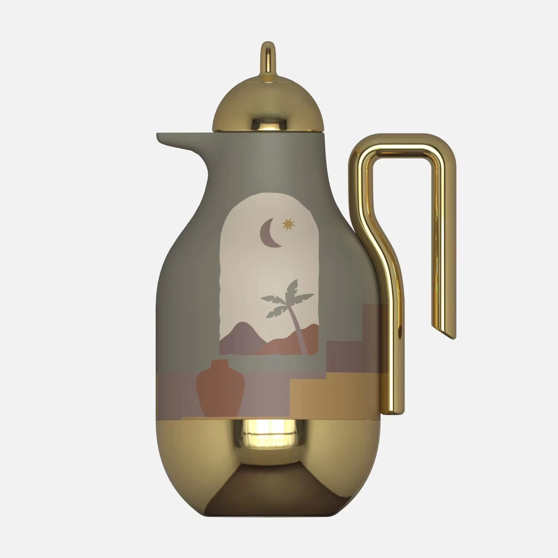 2024 New Modern 1000ml Glass Water Jug Ramadan Insulated Vacuum Flasks ...