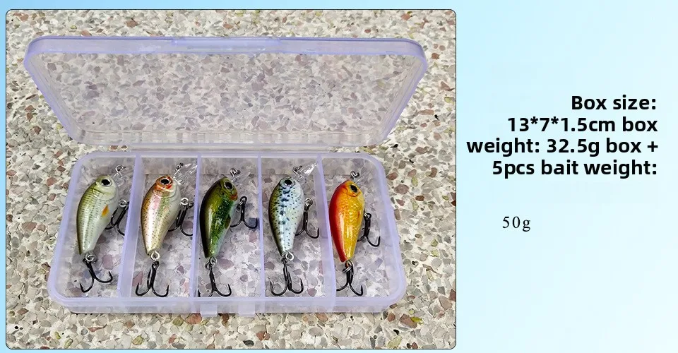 4.5cm 3.5g Micro Floating Bionic Bait Small Fat Rocker ABS Lure for ...