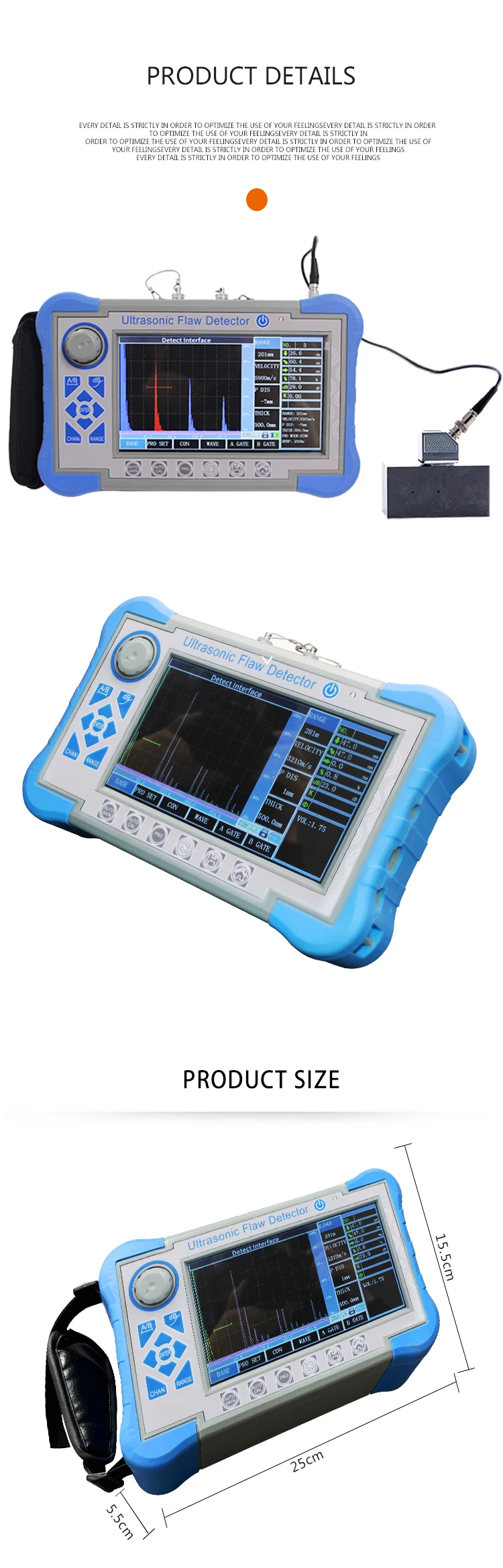 Portable Phased Array Ultrasonic Flaw Detector - Customized Support