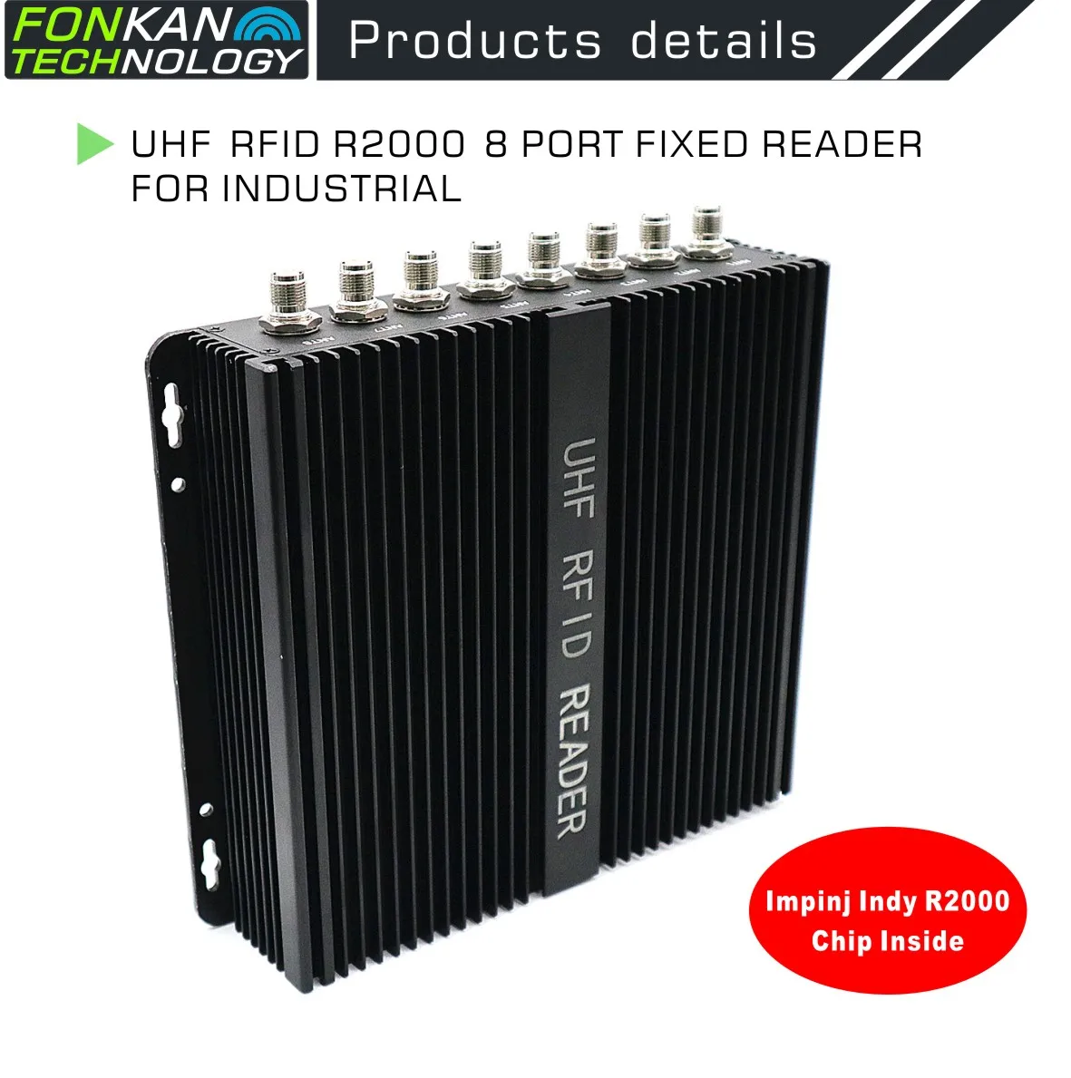 Passive 8 Antennas Channel Uhf Rfid Fixed Reader With Rs232,Tcp/ip ...