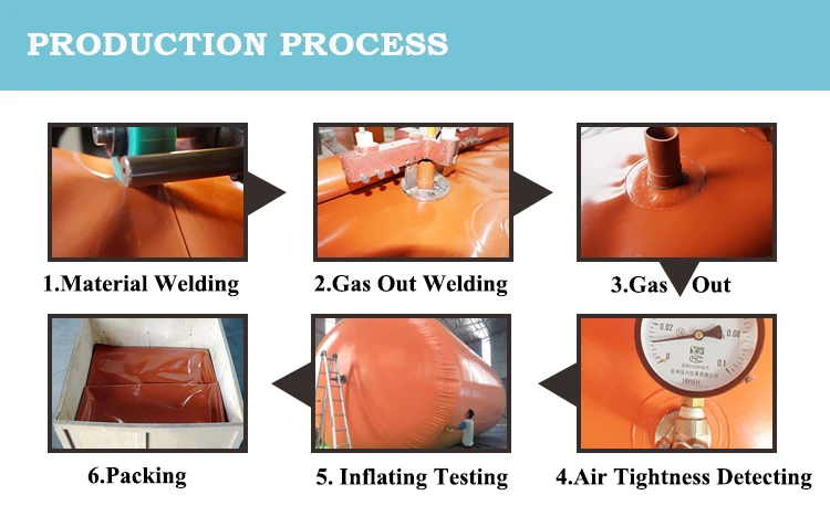 Small Size Gas Storage Balloon Biogas Bag Biodigester System