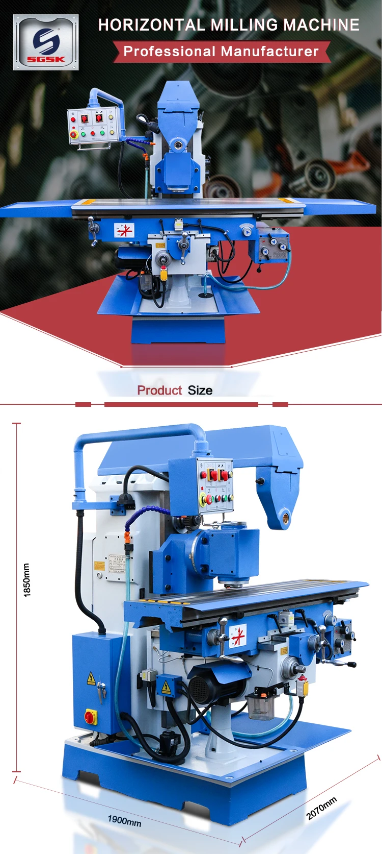 Milling Machine Power Feed X6128a Mini Horizontal Milling Machine - Buy ...