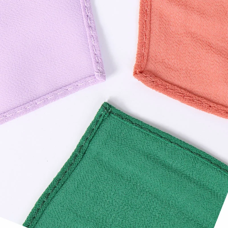 PROMISTAR Summer Single Color Pearl Chiffon Seersucker Gauze Shawl Long ...