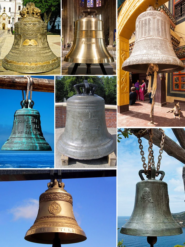 Handmade Large Life Size Outdoor Art Craft Metal Church Bell for Sale