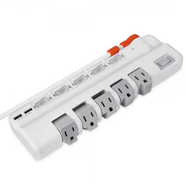 5 Outlets Rotating Us Power Strip With Usb - Buy Power Strip With Usb ...