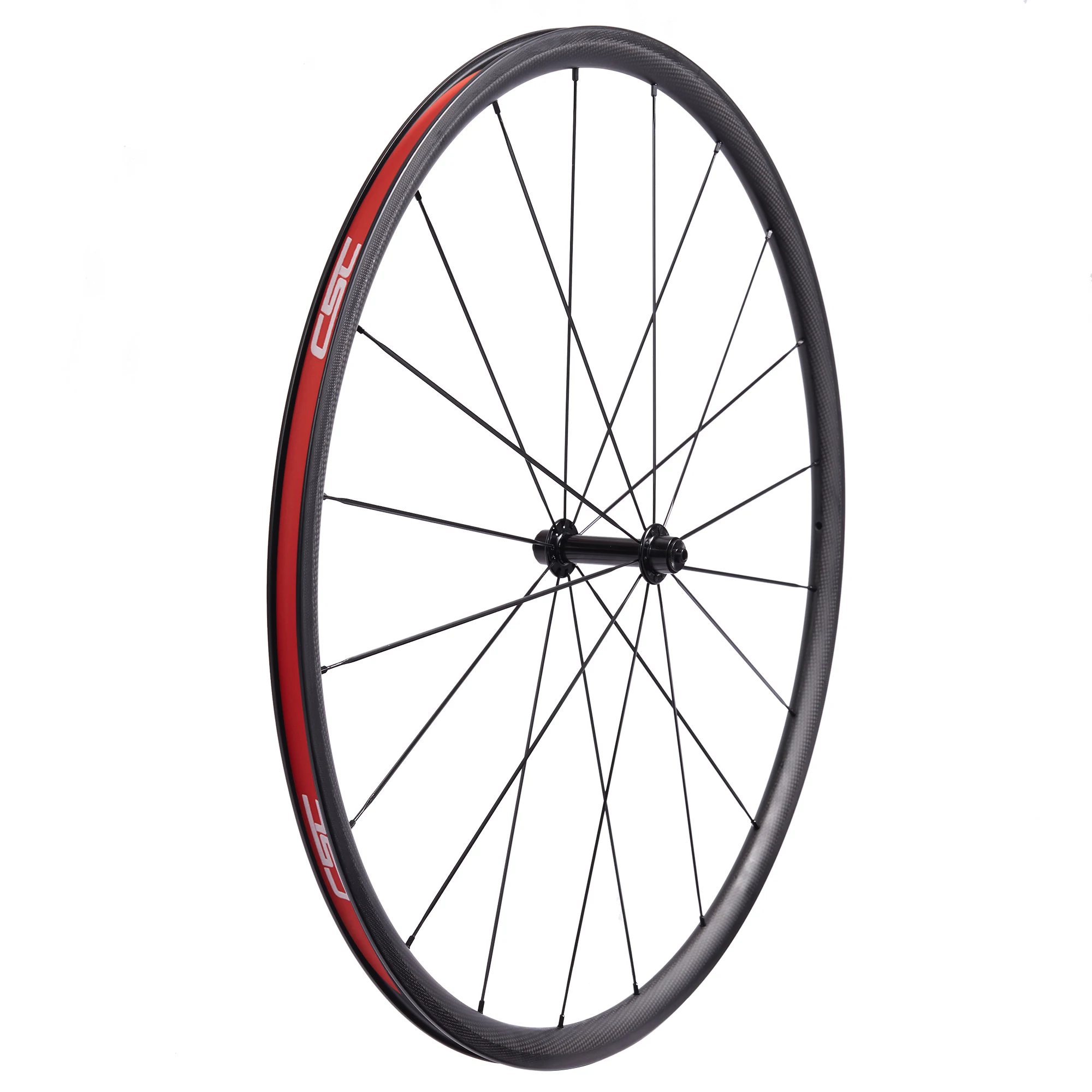 Csc Ultra Light Road Bike Carbon Wheels Clincher 24mm Depth 23mm Width ...