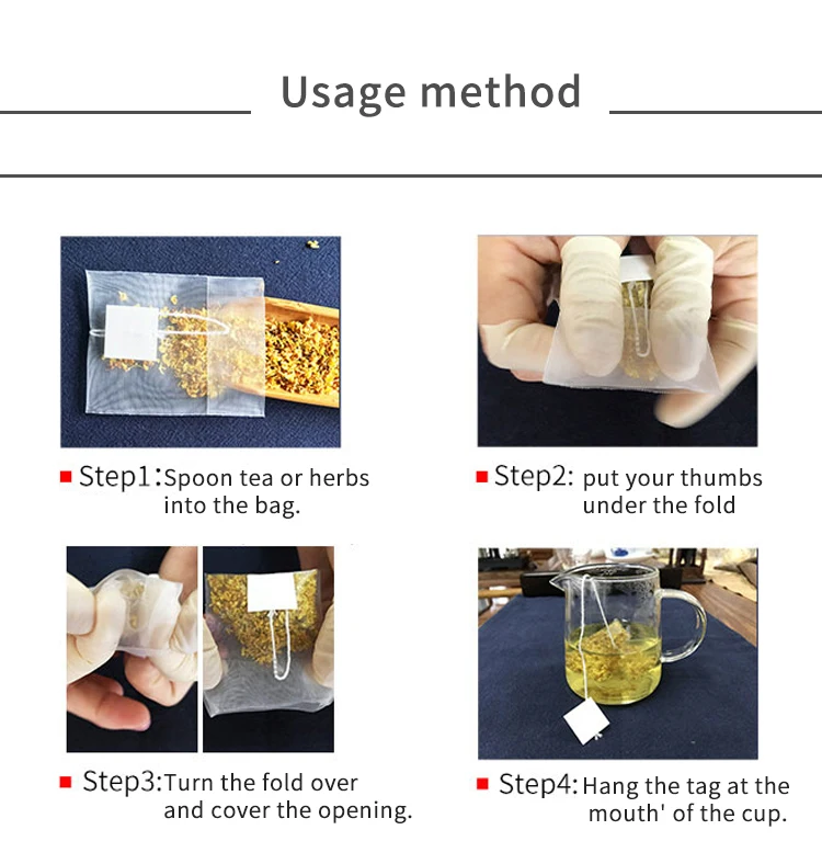 Biodegradable Herbal Tea Bag - Empty Corn Fiber Tea Bags