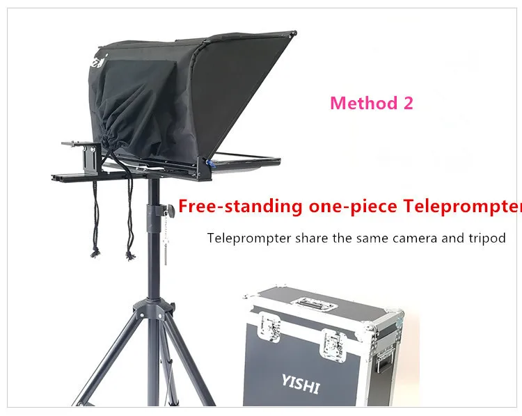 YISHI 22inch Folding Portable Teleprompter for News Interviews
