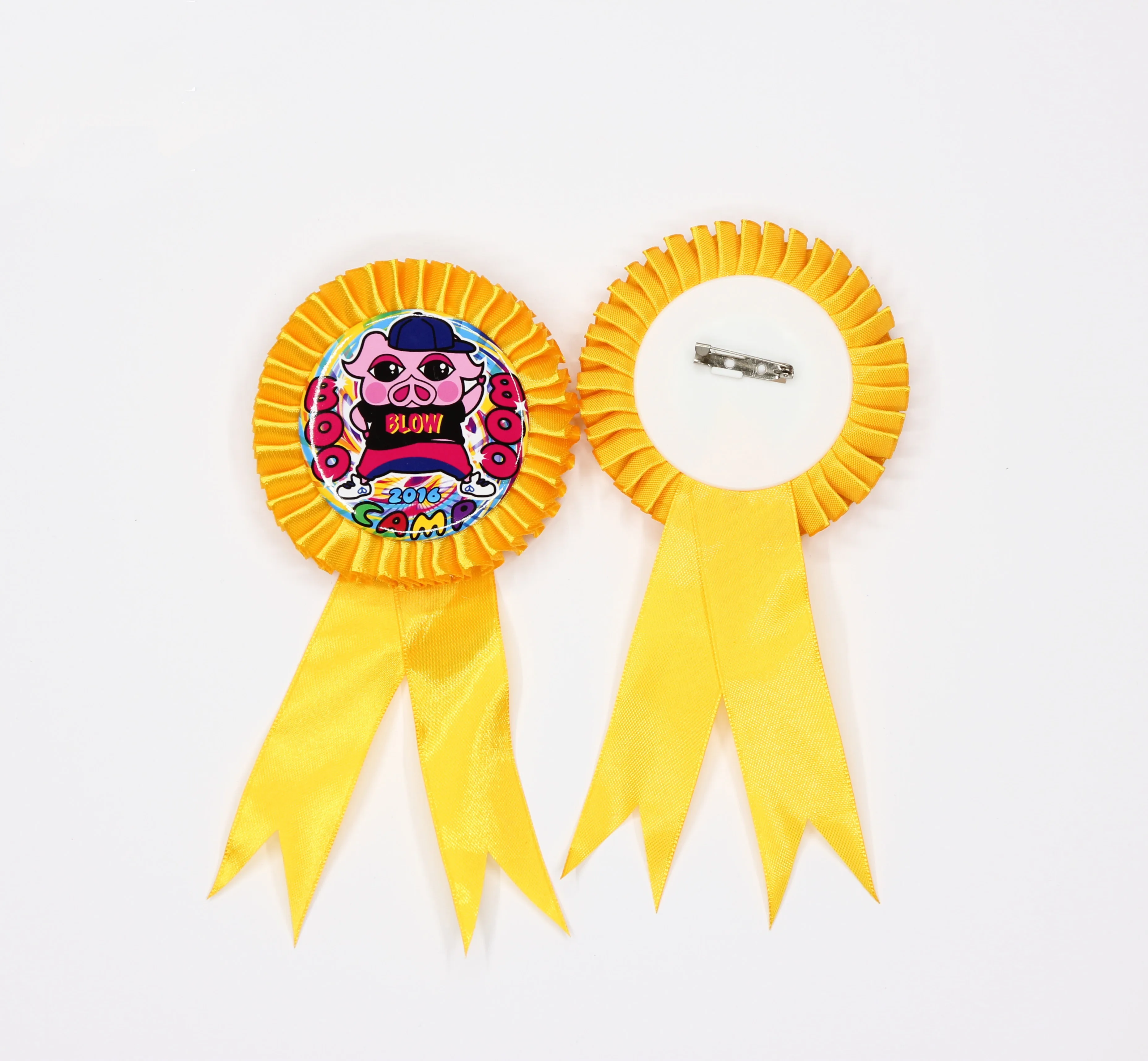 58mm Satin Ribbon Rosettes Button Badge Diy Making Rosette Badge ...