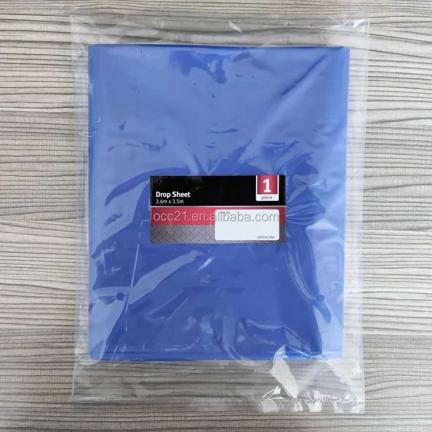 Blue Color Plastic Drop Sheet - Buy 2.6m X 3.5m Drop Sheet,Blue Dust ...