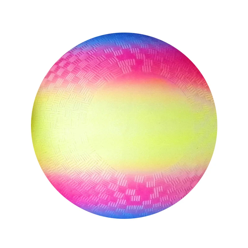 8.5 Inch PVC Rainbow Color Playground Ball - Promotional Toy