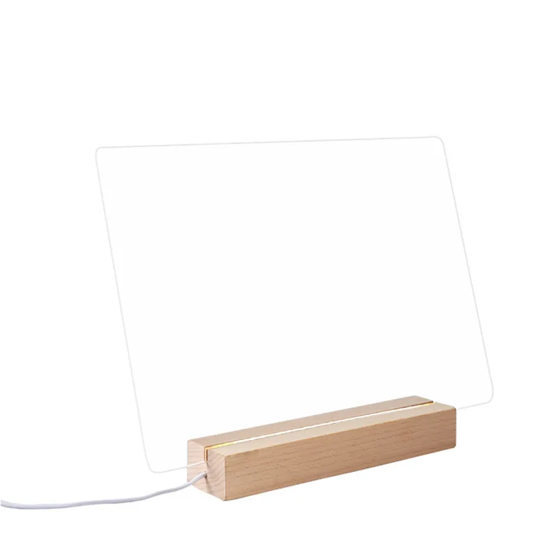 Transparent Acrylic Luminous Message Board Fashion Desktop Notepad ...