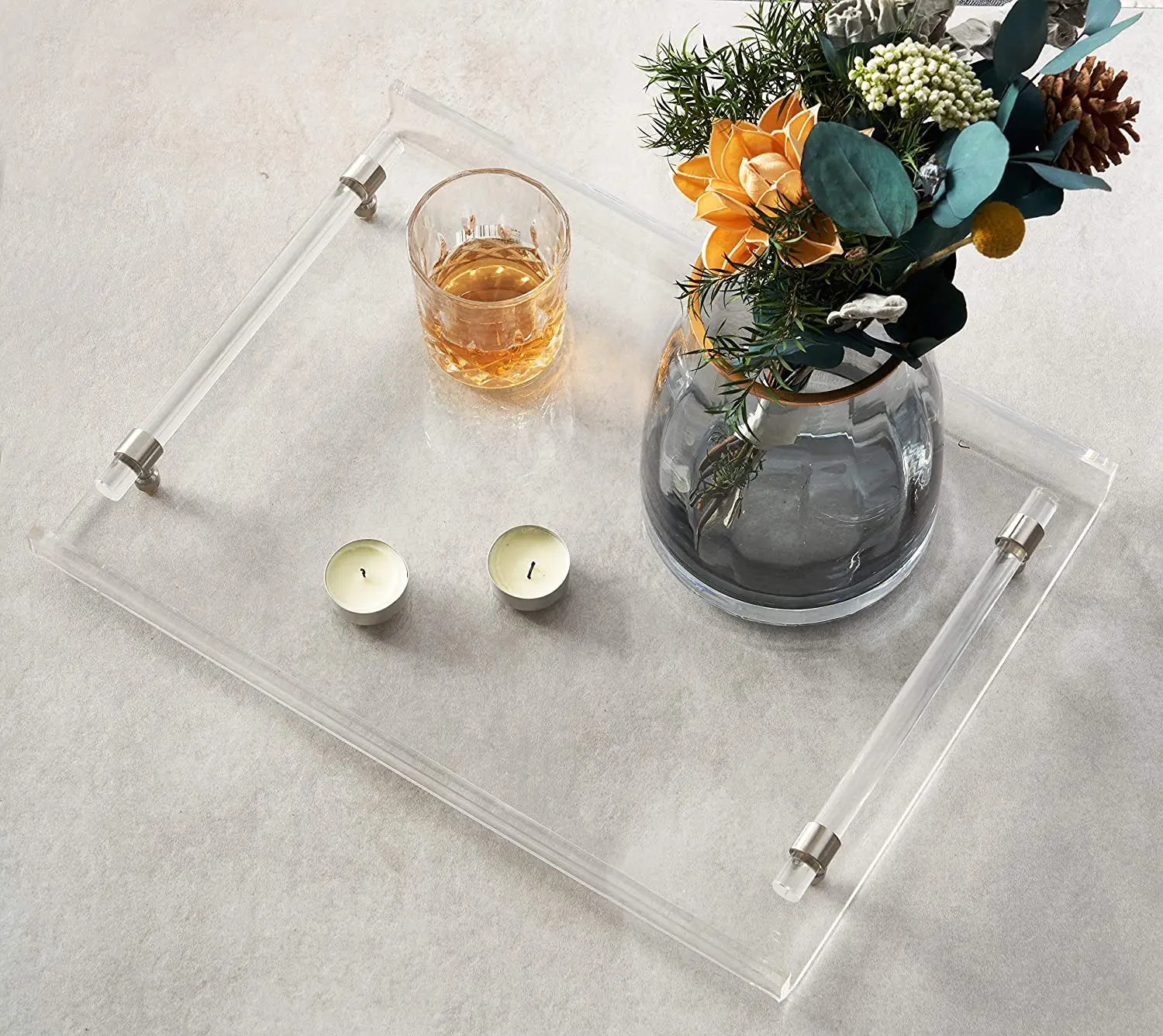 Factory Clear Acrylic Tray Nordic Acrylic Bath Tray Kitchen Bathroom ...