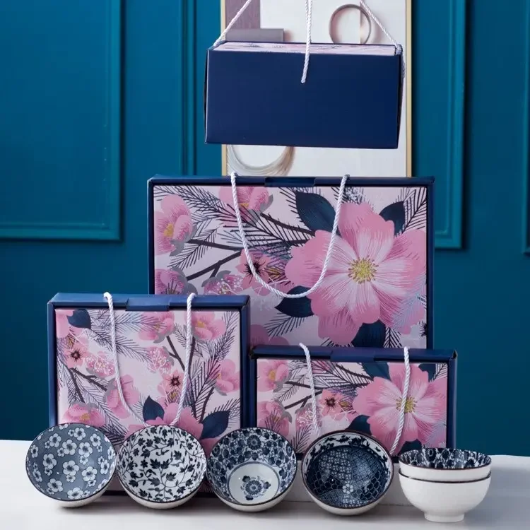 Dining Table Centerpiece Traditional Japanese Style Rice Bowl Porcelain ...