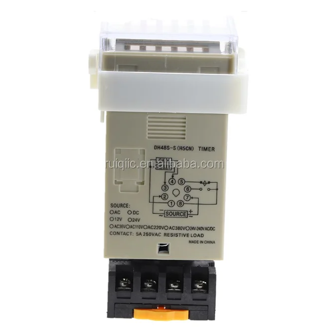 DH48S-s Repeat Cycle Time Delay Relay / 24v timer relay socket AC 220V ...