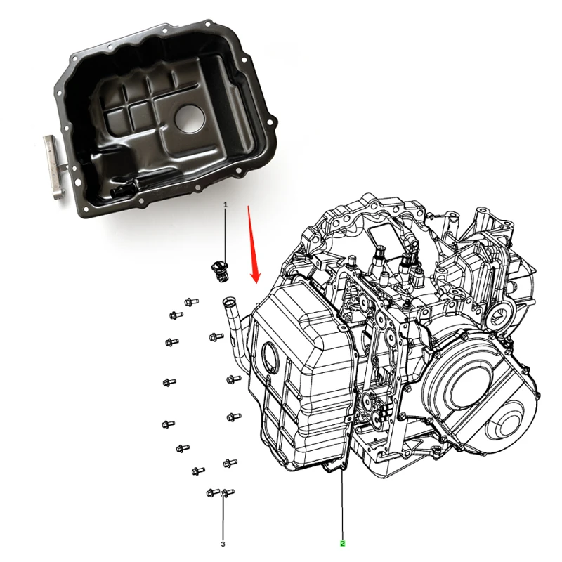 Transmission Valve Body Front Outside Cover Pan 62TE