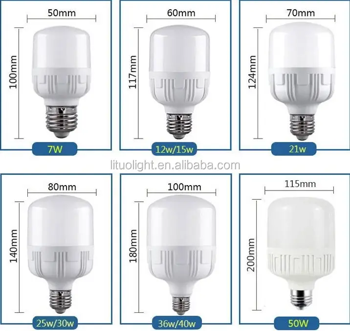 90lm/w 45w Ip40 E40/e27 Base Bright Led T Bulb Industrial Lamp - Buy ...