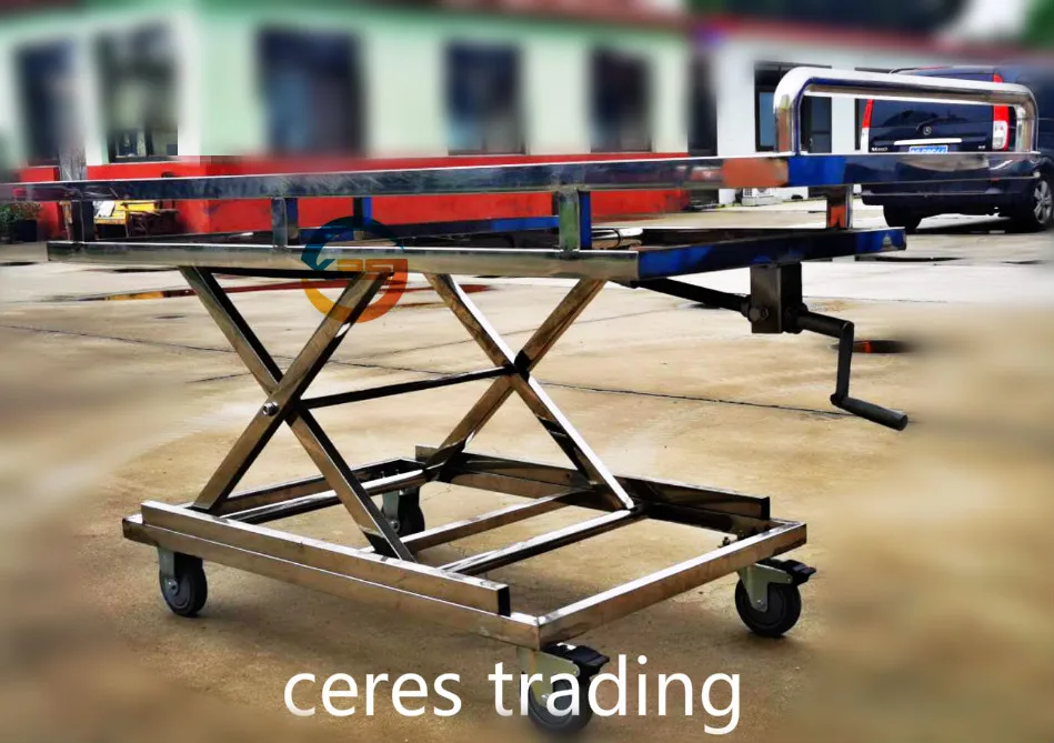 Stainless Steel Funeral Casket Lowering Device for Morgue Use