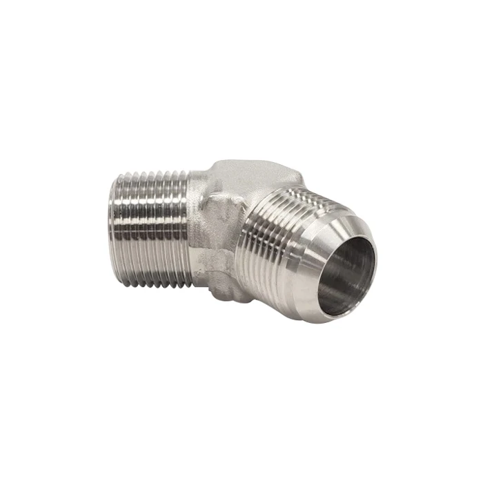 304/316 Stainless Steel 37 Degree Flared Jic Male 45 Degree Elbow Tube Pipe Fittings - Buy ...