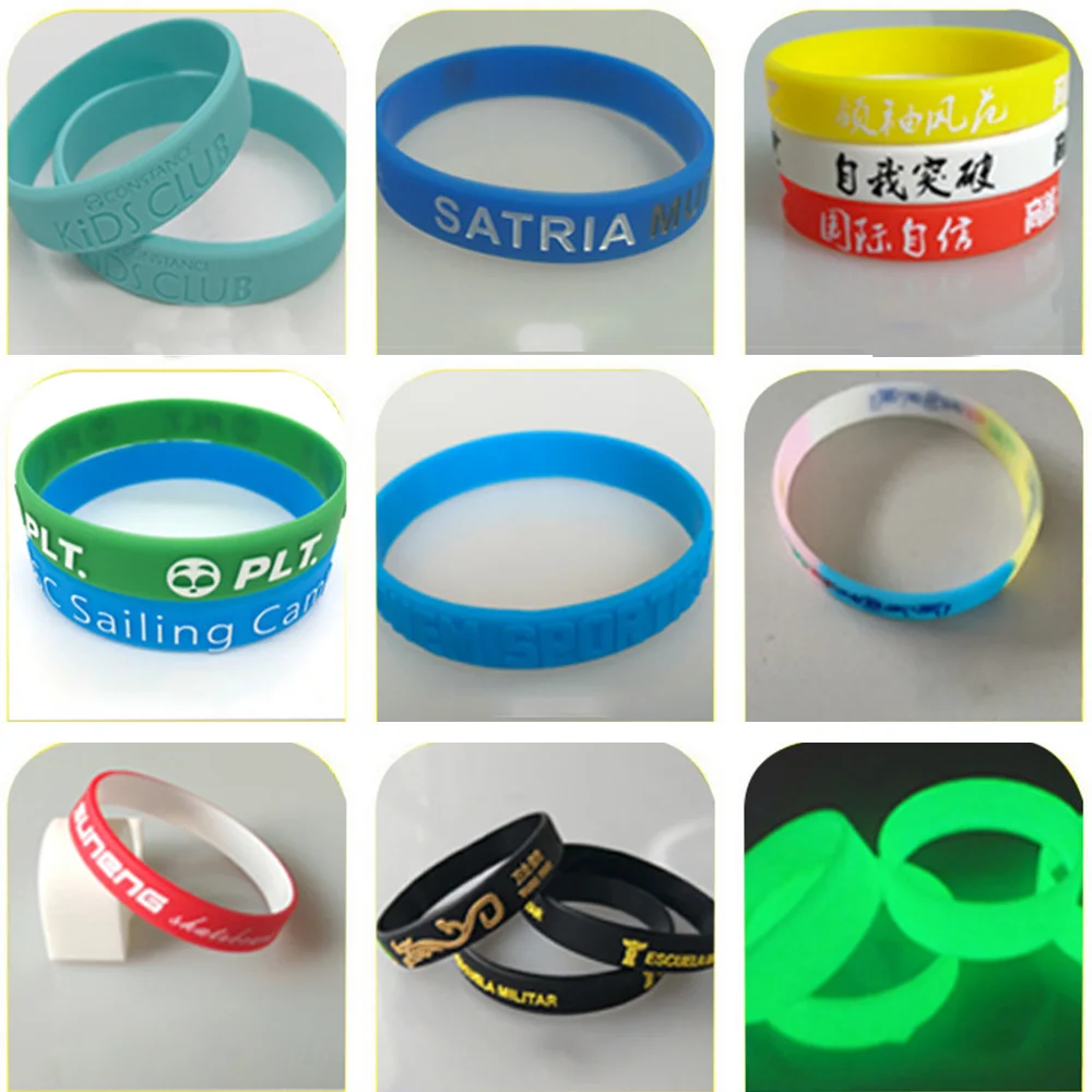 Custom Personalized Rubber Wristbands Cheap Silicone Bracelets with ...