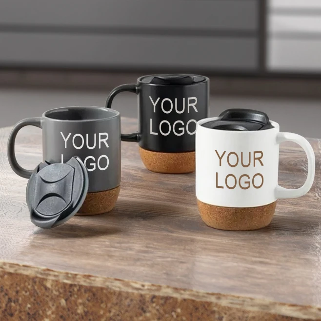Custom Logo Ceramic Mugs with Spill Proof Lid - Perfect Gifts