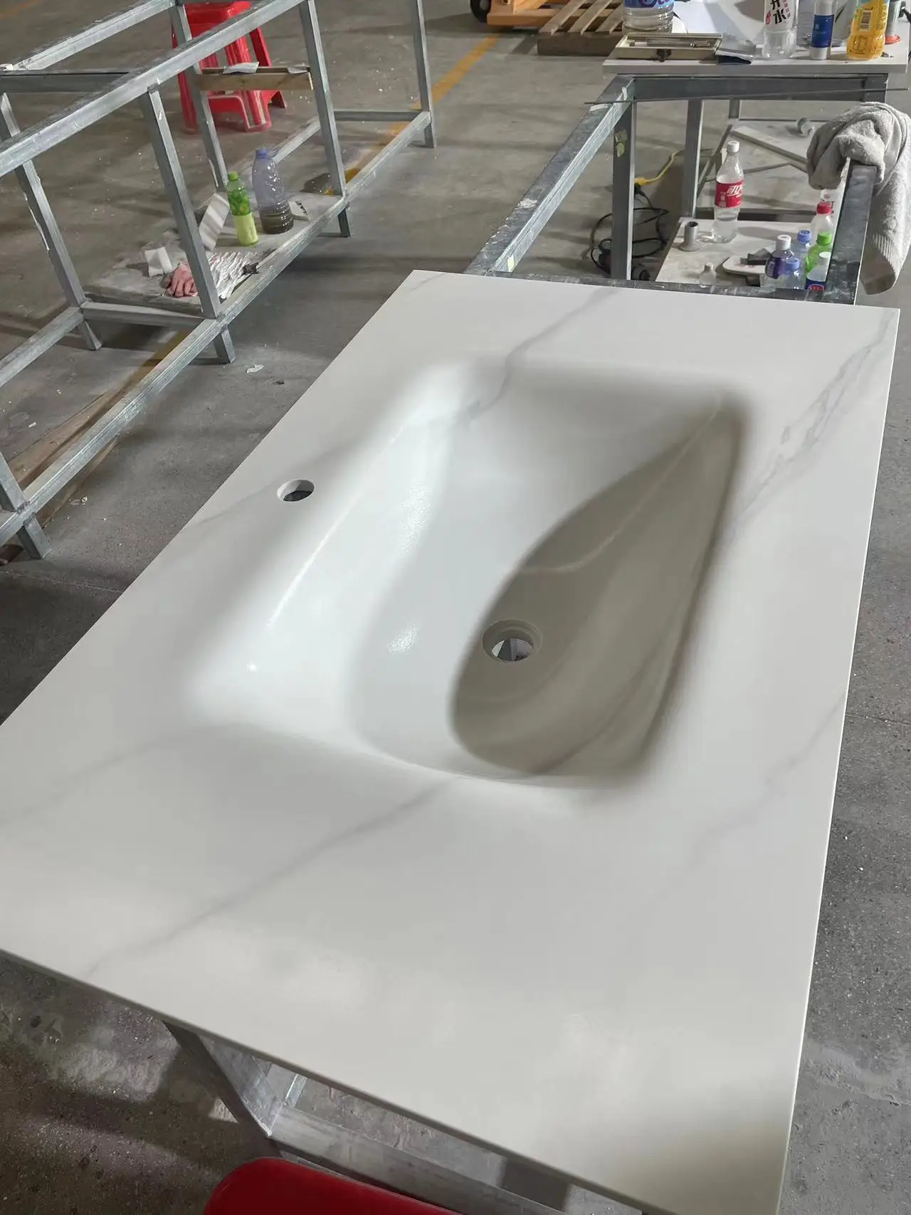 Sintered Stone Sink Countertop And Basin Integrated Thermal Bend ...