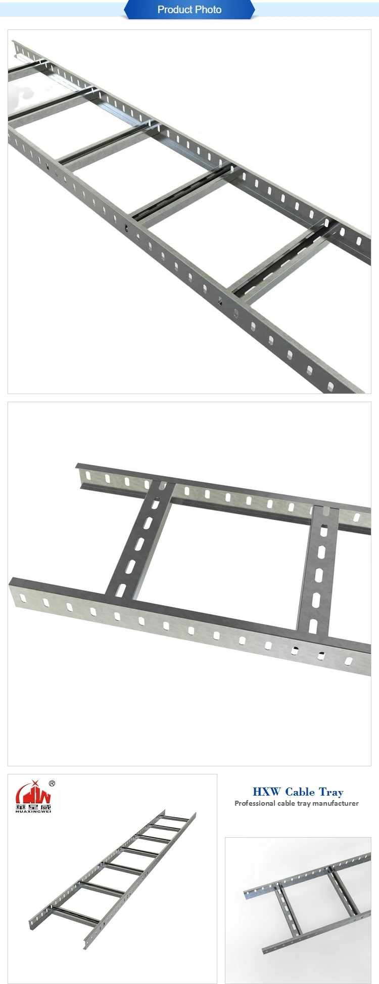 High Quality Customized Galvanized Electrical Ladder Type Cable Tray