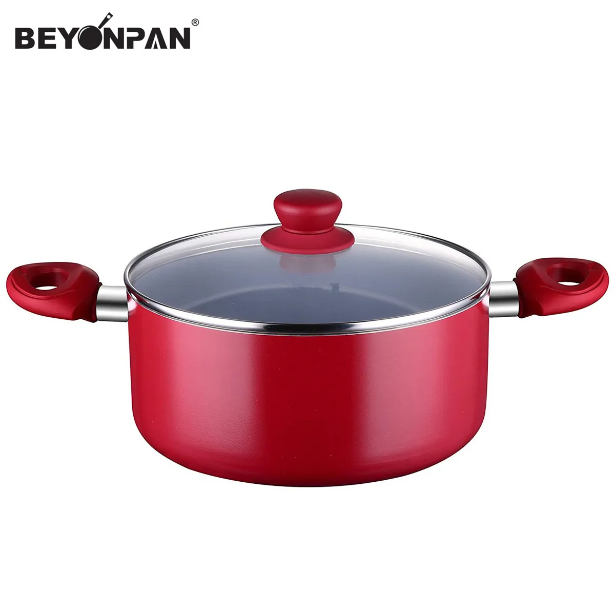 12pcs Pressed Aluminium Ceramic Coated Cooking Pots & Pans