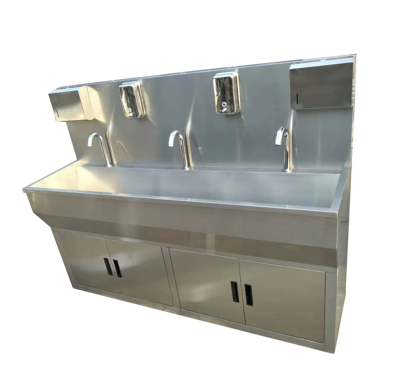 Hospital Foot Pedal Operated Hand Washing Sink - 304 SS