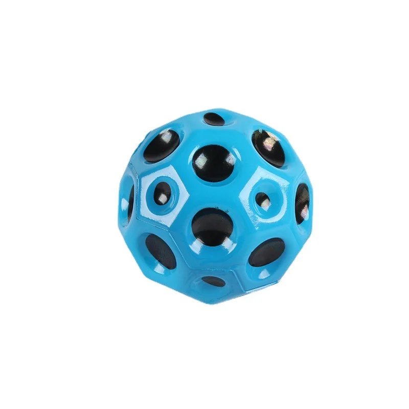 High Resilience Hole Ball Soft Bouncy Ball Anti-fall Moon Shape Porous ...