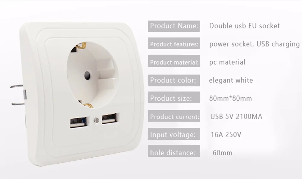 Russian/ukraine/netherlands Standard Dual Usb Port Wall Charger ...
