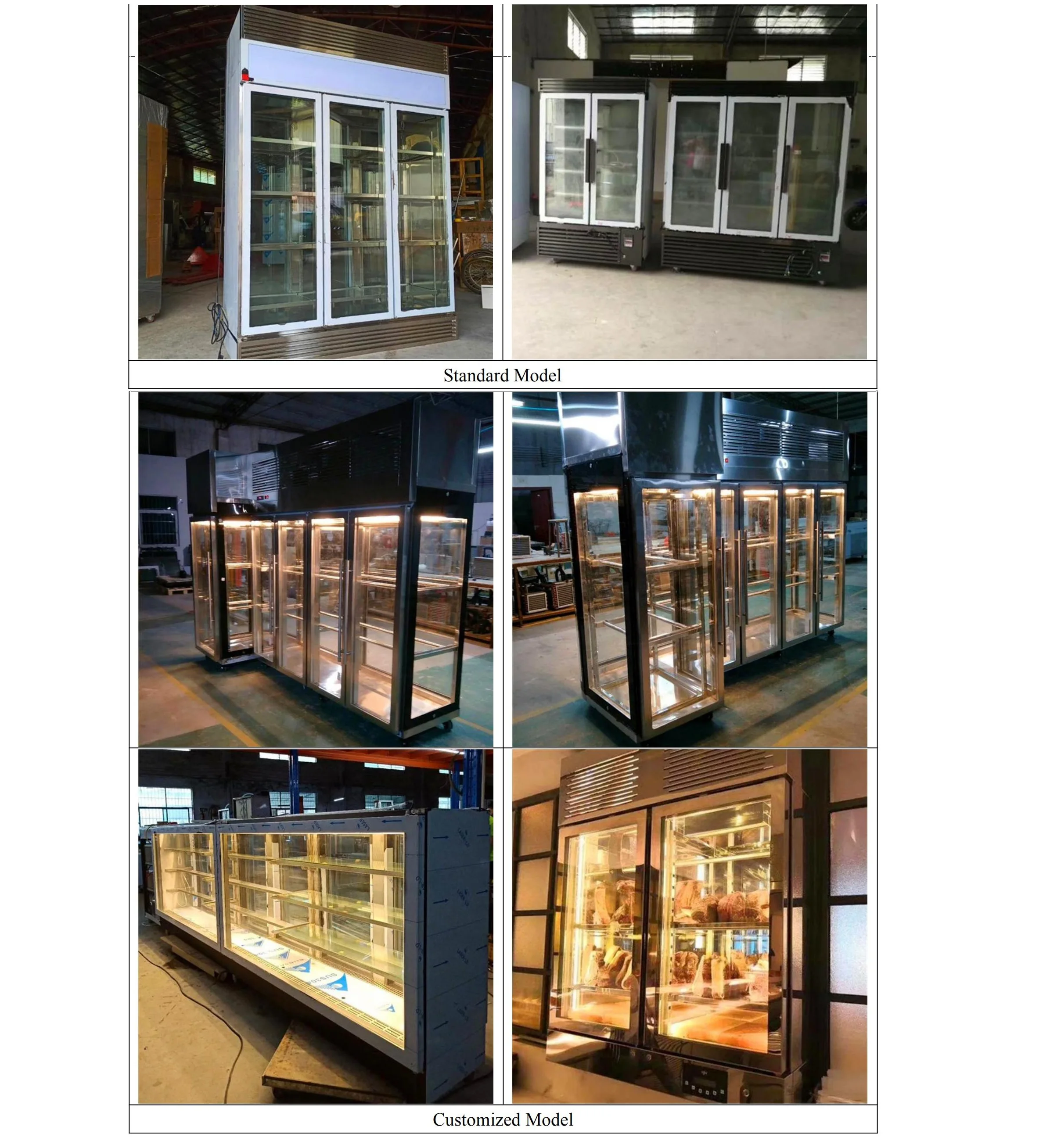 Selection Color 2 Door Customized Design Beef Dry-aged Display Cooler ...