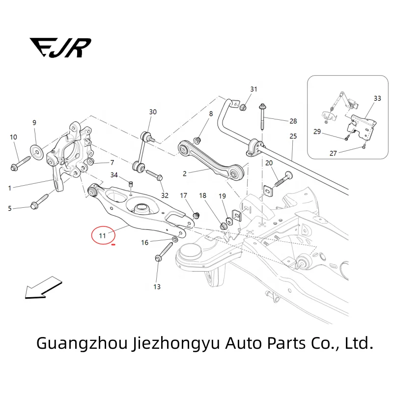 670036580 Car Suspension System Rear Wishbone for Ghibli, Quattroporte ...