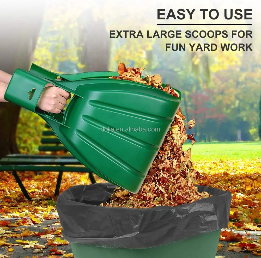 Efficient Leaf Cleanup with Large Leaf Scoops & Garden Tools