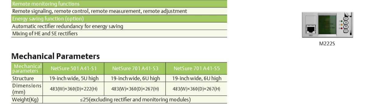 Emerson Netsure 701 A41-S3 Power System - 48V 200A Rectifier