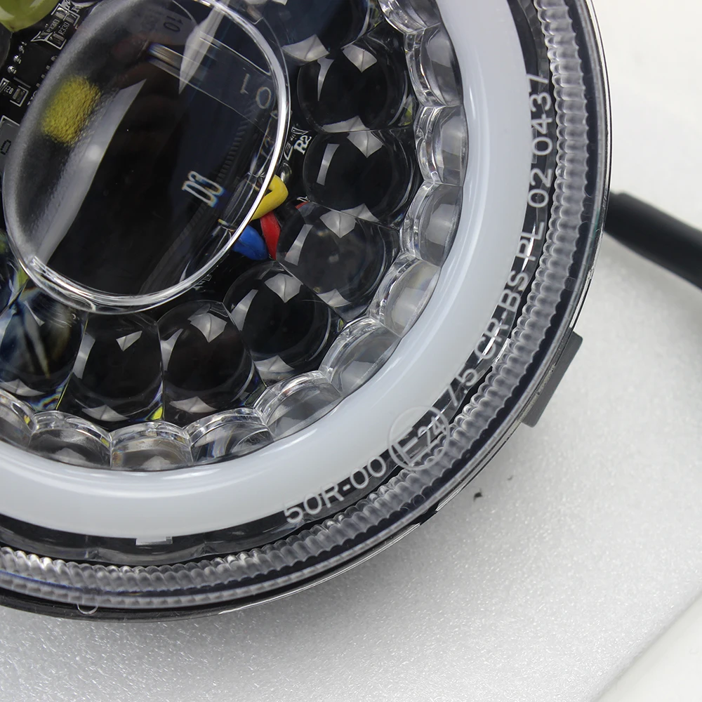 Ece Approval 4.7 Inch Led Round Headlight Compatible For Vespa 2000w ...