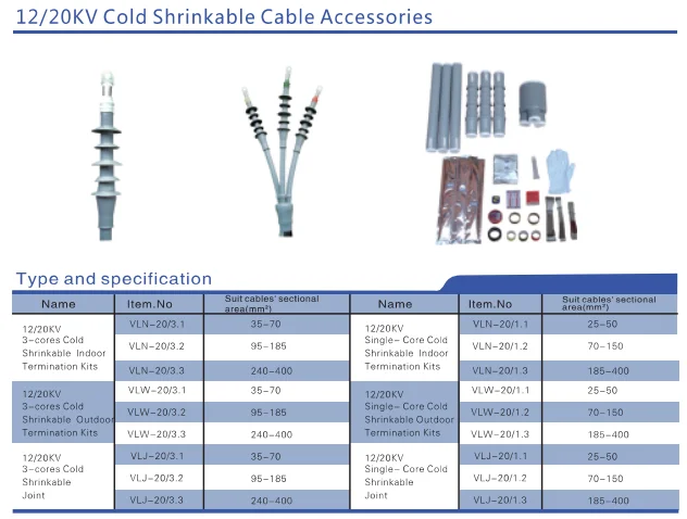 20kv Cold 3-cores Shrink Termination Kits/cable Outdoor Termination ...