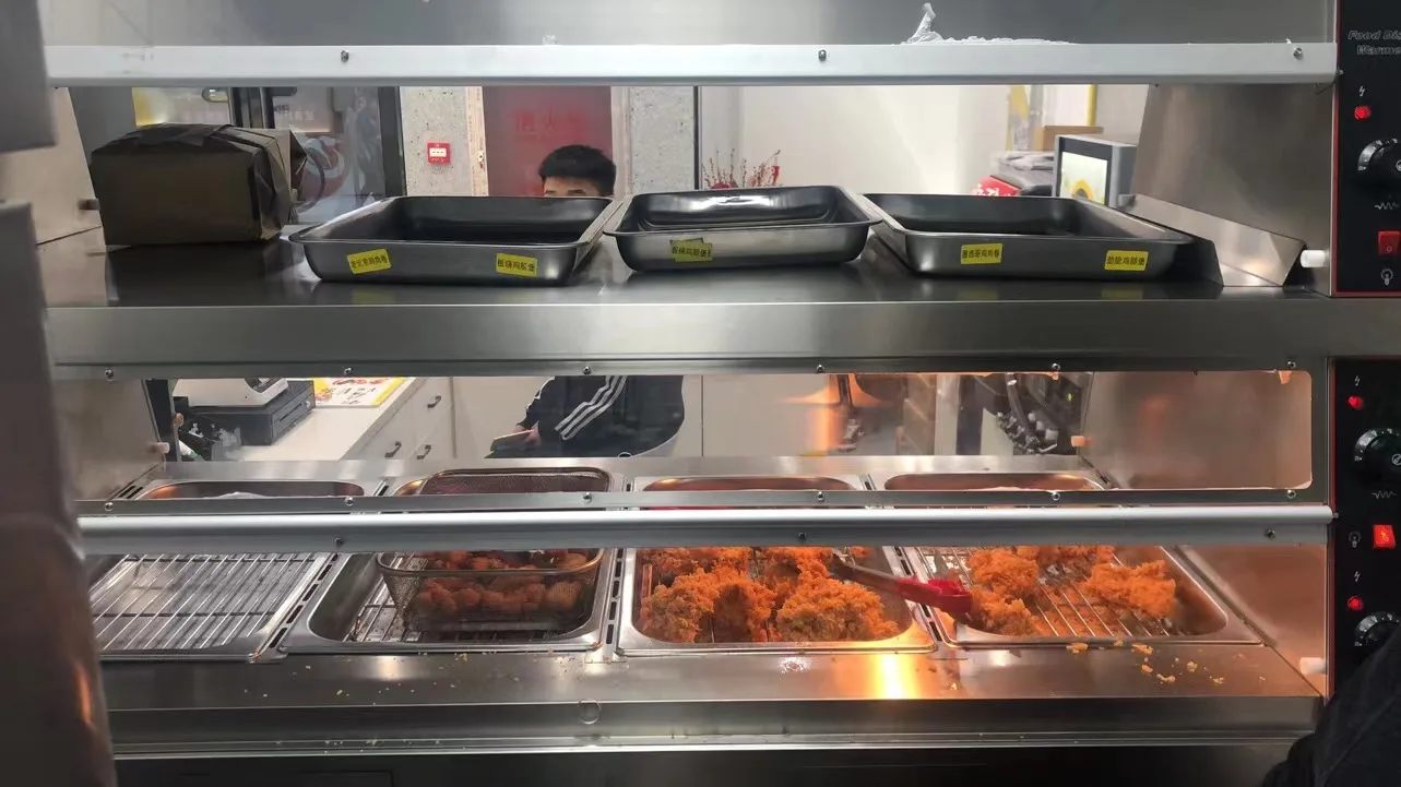 Double Tier Fast Food Warming Cabinet with Humidity - Commercial Food ...