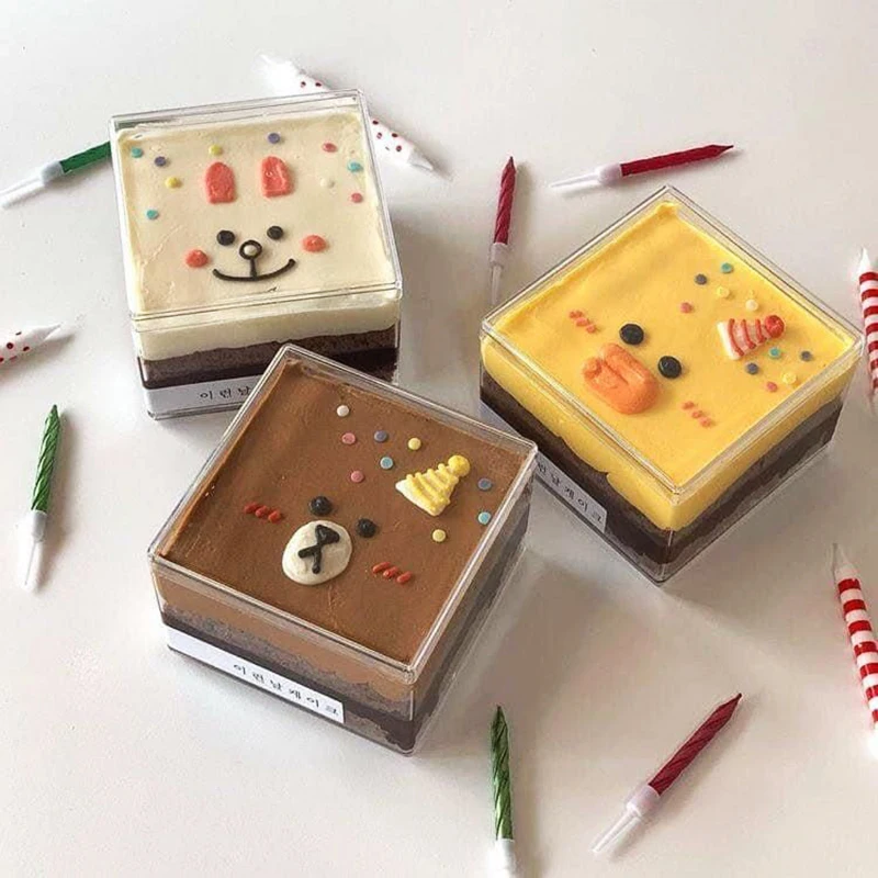 Acrylic Tiramisu Storage Transparent Square Container Acrylic Pastry ...