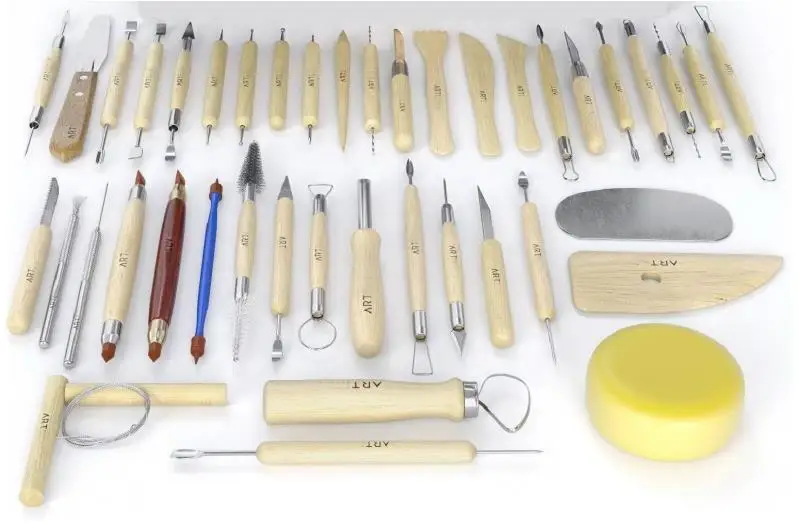 42pcs Wooden Clay Modeling Tools Set With Colorful Box - Buy Pottery ...