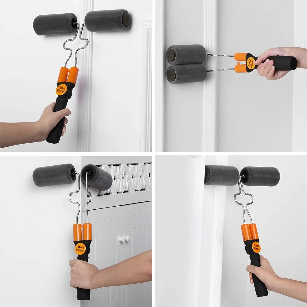Diy Graining Tool Double Paint Roller Brush Kit Interior Wall Painting ...