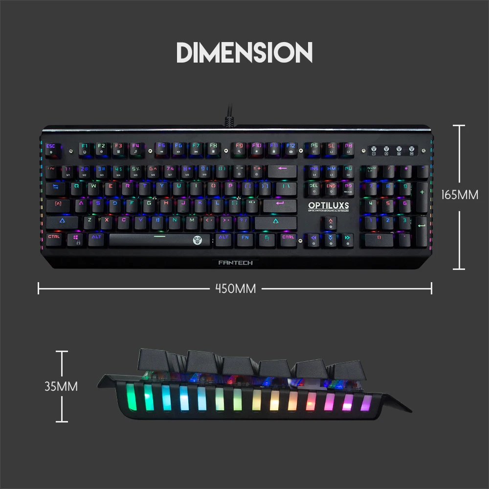 Fantech MK884 RGB Optical Switch Keyboard with Tm680 Software